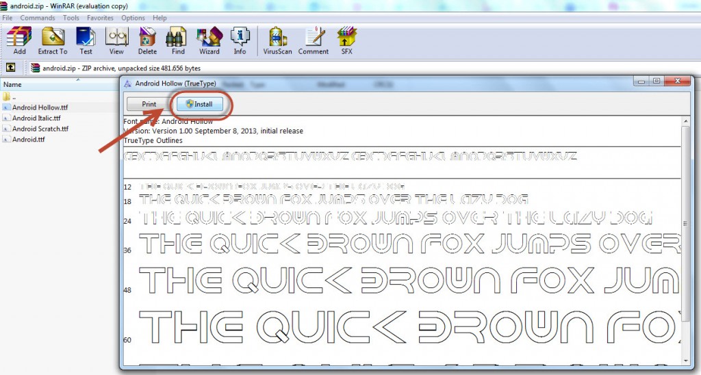 Depois de sacado, abre o ficheiro (por norma vem em .zip) e clica em ...