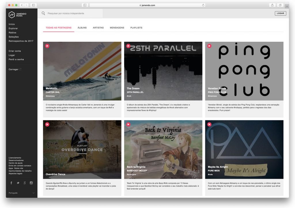 Outra razão fundamental pela qual o Jamendo existe é porque milhares de ...